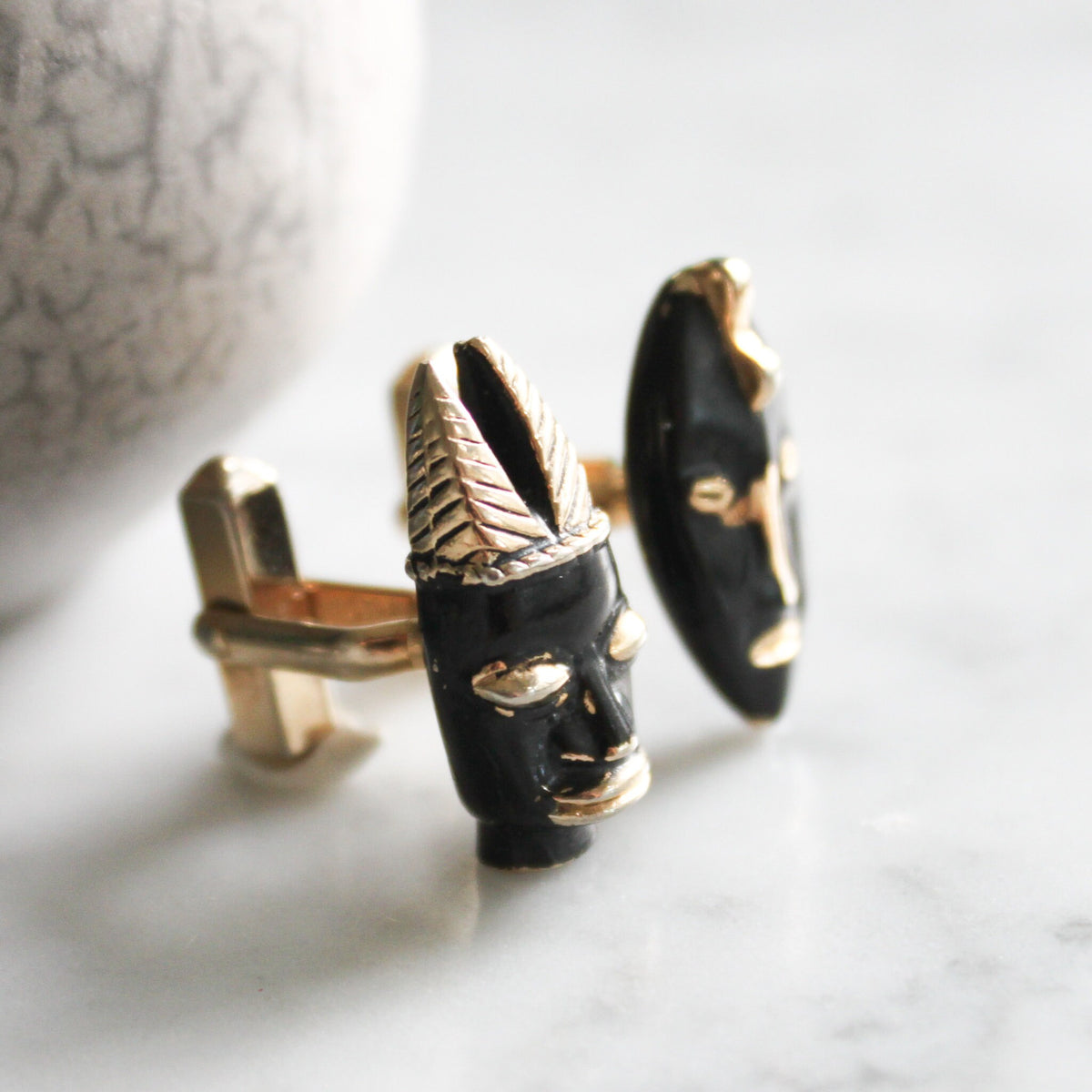 Vintage Swank African Tribal Mask Cufflinks – NOSTALGIC LINKS